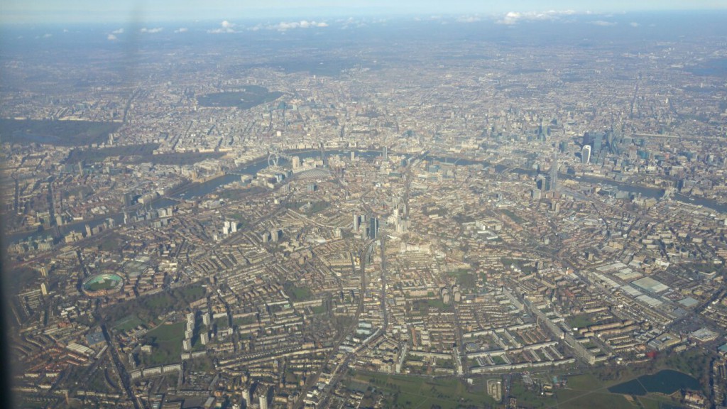 London von oben – Zeitreisender